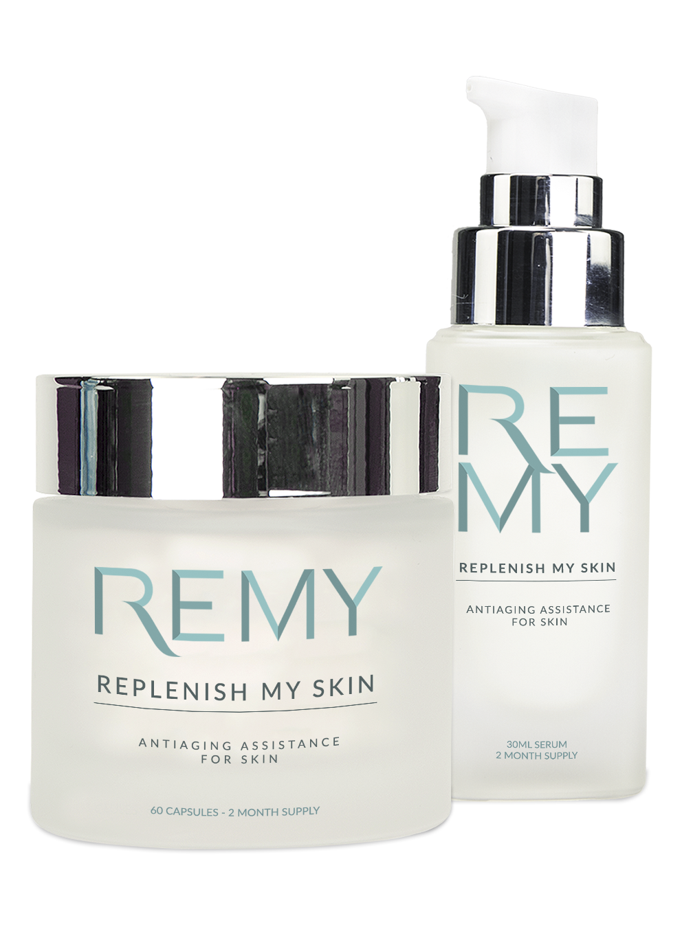 Replenish My Skin - Combined Serum & Supplement Support for Skin (2 Mo